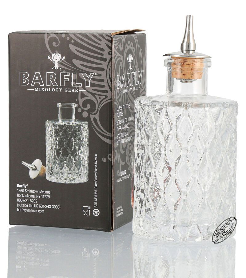 Barfly Bitter Glass Bottle 90ml - Crystal Cut | Weisshaus Shop