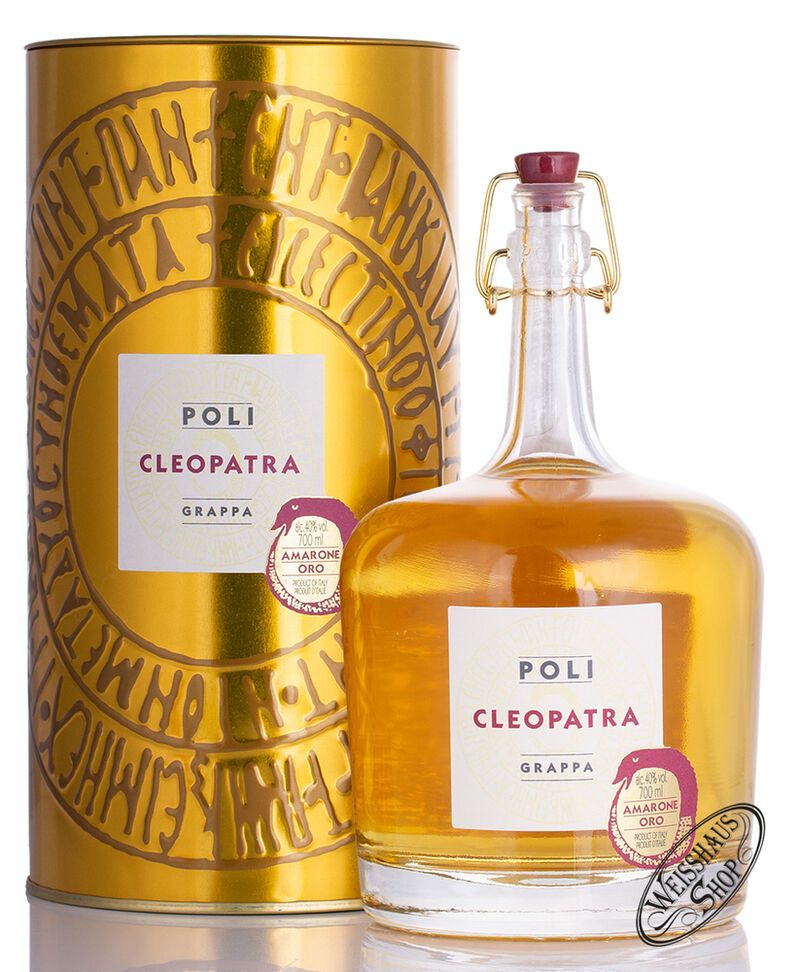 Poli Grappa Cleopatra Amarone Oro in Tubo 40% vol. 0,70l | Weisshaus Shop