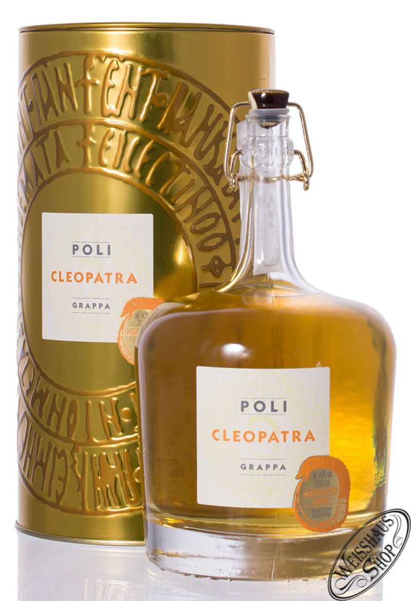 Poli Grappa Cleopatra Amarone Oro in Tubo 40% vol. 0,70l | Weisshaus Shop