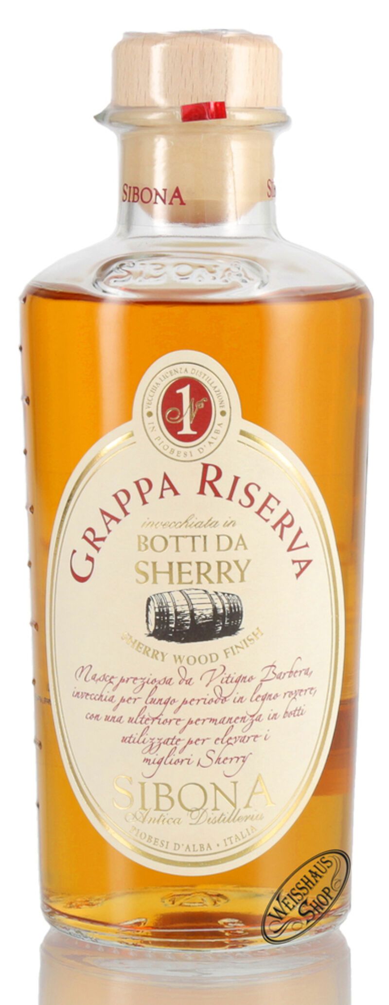 Sibona Grappa Riserva Sherry 44% vol. 0,50l | Weisshaus Shop