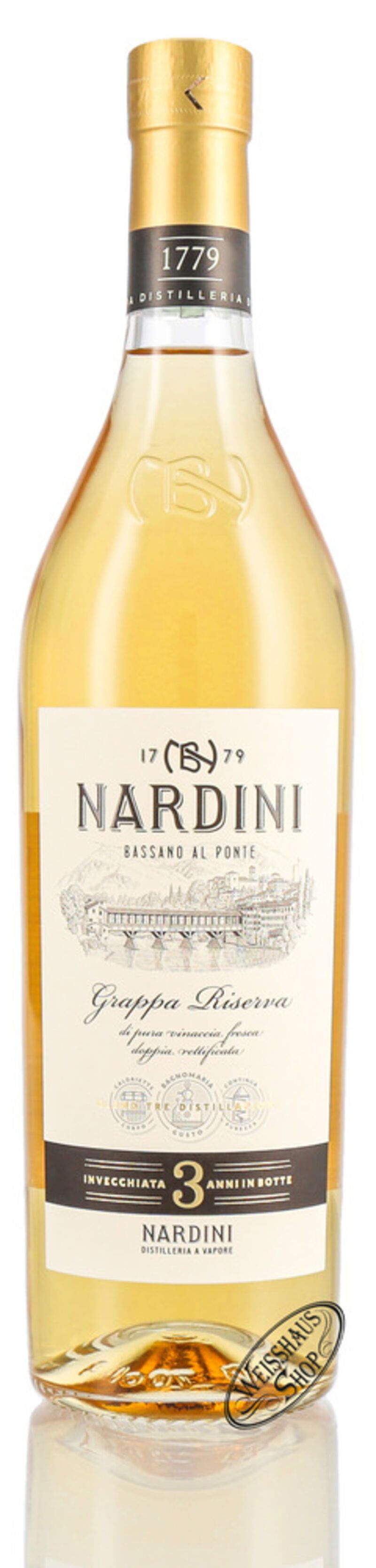 Nardini Grappa Riserva 3 anni 50% vol. 0,70l | Weisshaus Shop