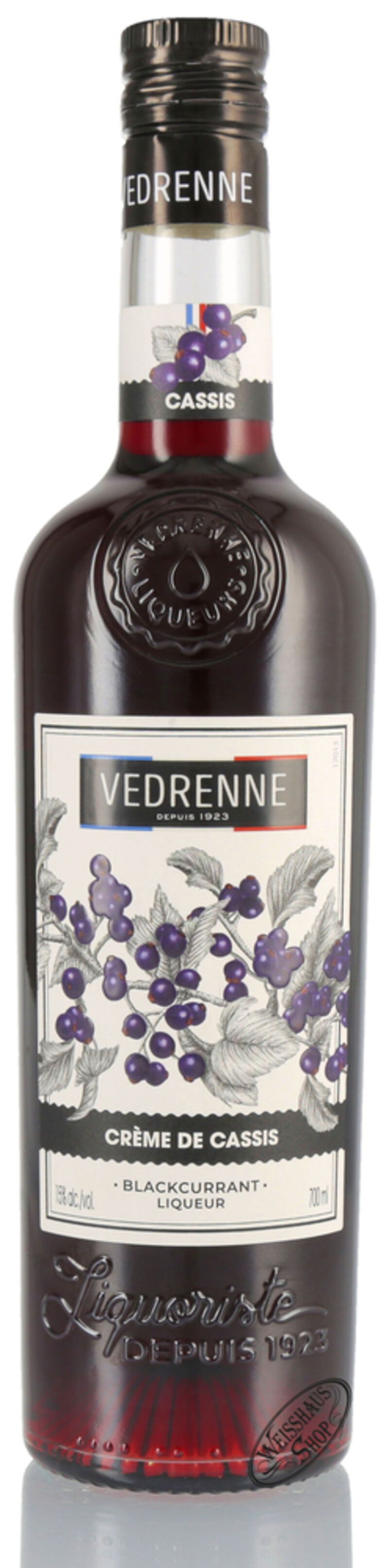 Vedrenne Liqueur Creme de Cassis 15% vol. 0,70l | Weisshaus Shop