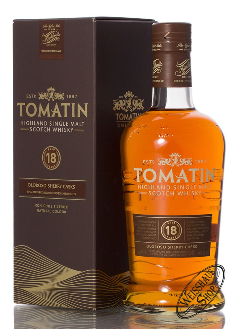 Tomatin 12 YO Highland Single Malt Whisky 43% vol. 0,70l | Weisshaus Shop
