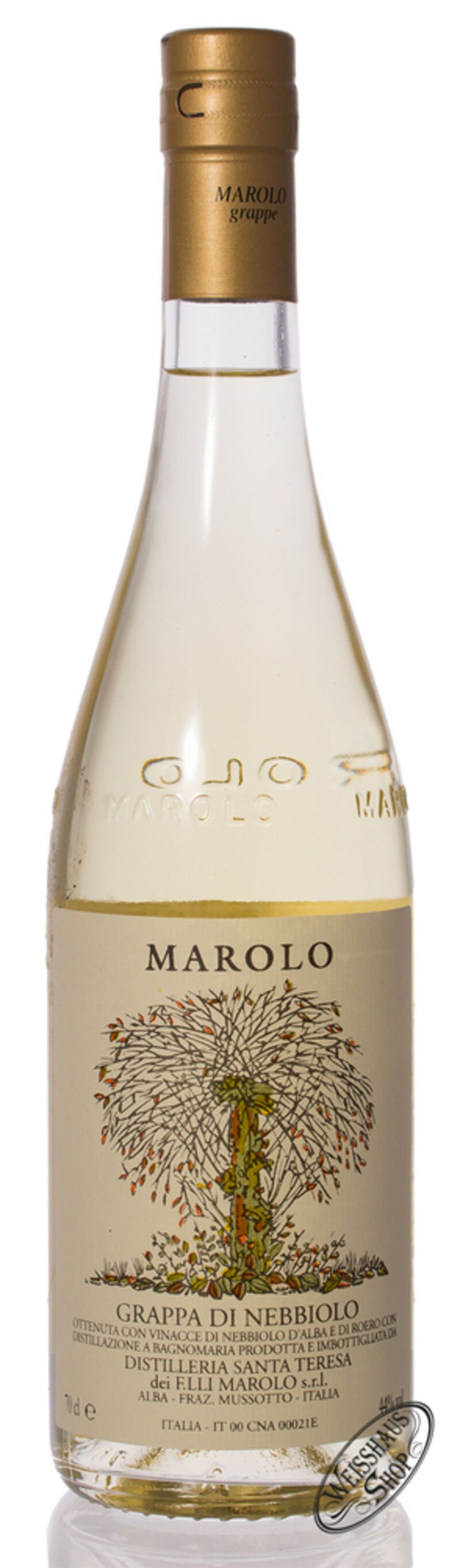 Marolo Grappa di Nebbiolo Invecchiato 44% vol. 0,70l | Weisshaus Shop