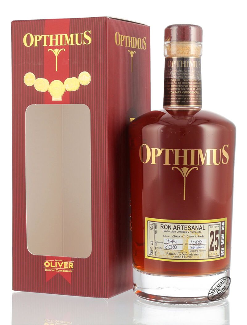 Opthimus 25 YO Rum 38% vol. 0,70l | Weisshaus Shop